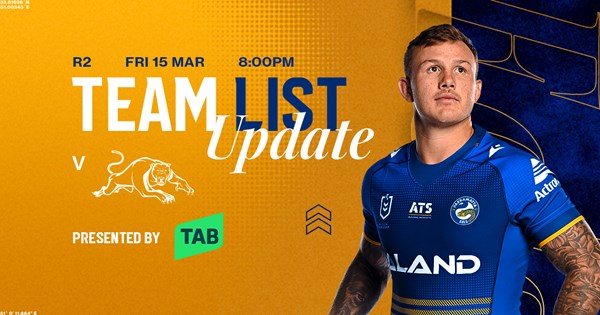 NRL Team List Update: Round 2 | Eels