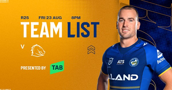 NRL Team List: Round 25 | Eels