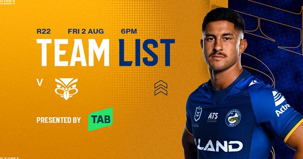 NRL Team List: Round 22 | Eels