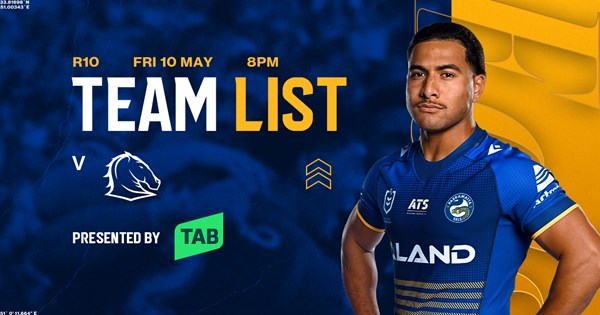 NRL Team List: Round 10 | Eels