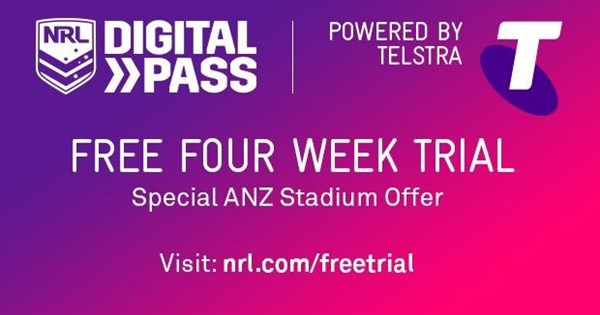4-Week Free Trial of the NRL Digital Pass | Eels