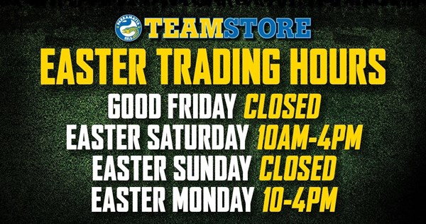 Team Store - Easter Trading Hours | Eels